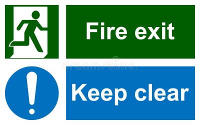 Fire Exit Keep Clear Stock Illustrations – 242 Fire Exit Keep Clear ...