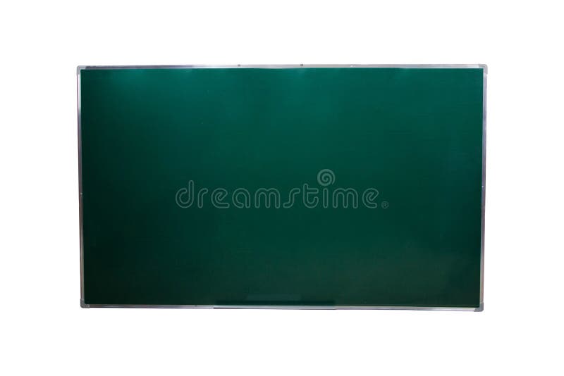 Green Empty Chalkboard Isolated in White Background Stock Image - Image ...