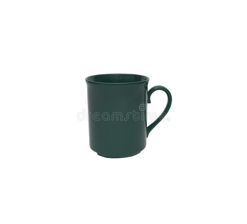 Green Empty Cup. Isolated on a White Background Stock Illustration ...