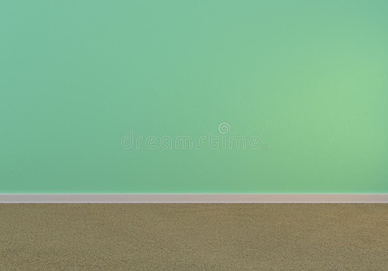 Green Empty Interior, Front View, Carpet Floor Stock Illustration ...