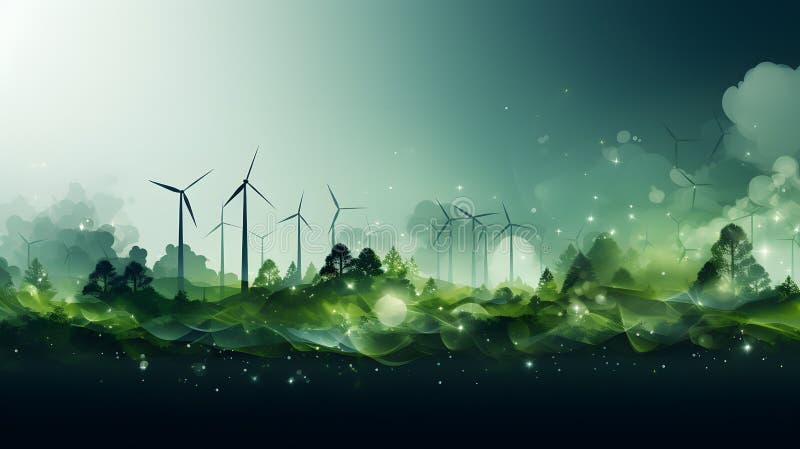 Green Energy Background, Environmentally Friendly Sustainable Power and ...