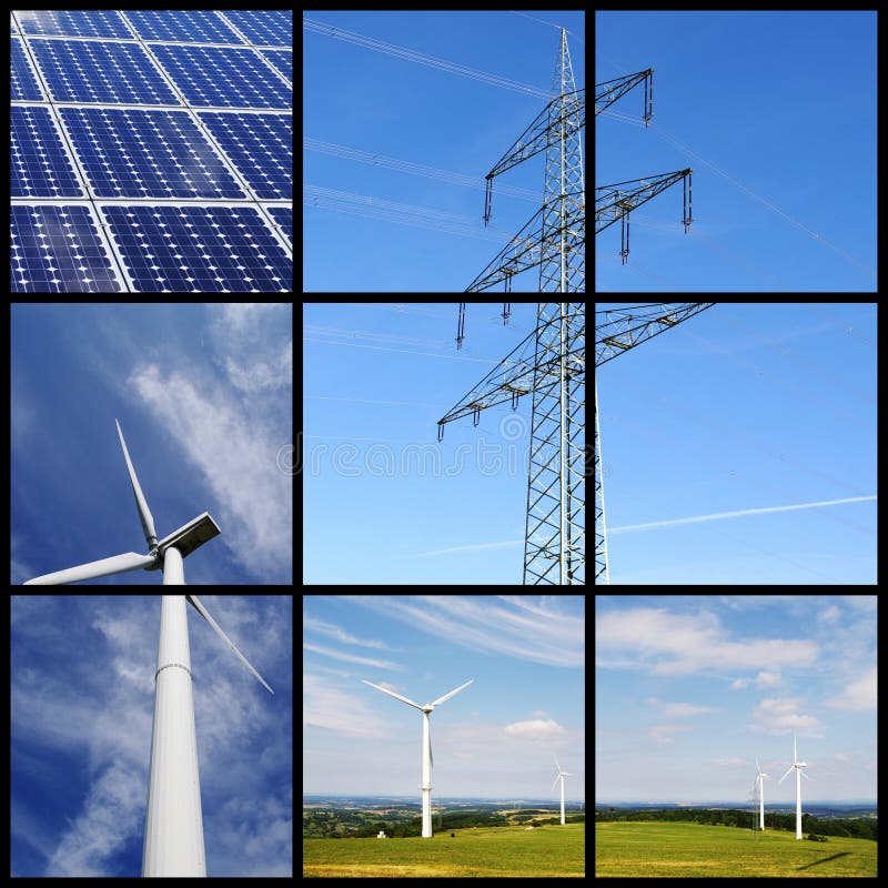 Clean energy collage stock image. Image of nature, heat - 5174567