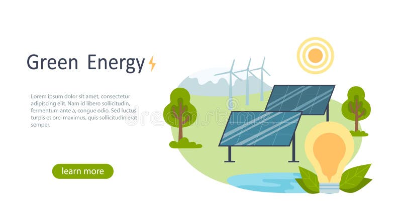 Green Energy. Concept Design Energy Saving, Solar Energy Accumulation ...