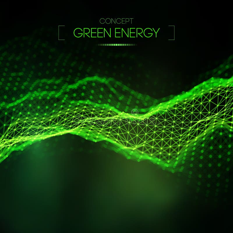 Green Energy Concept. Vector Green Technology Background. Futuristic ...