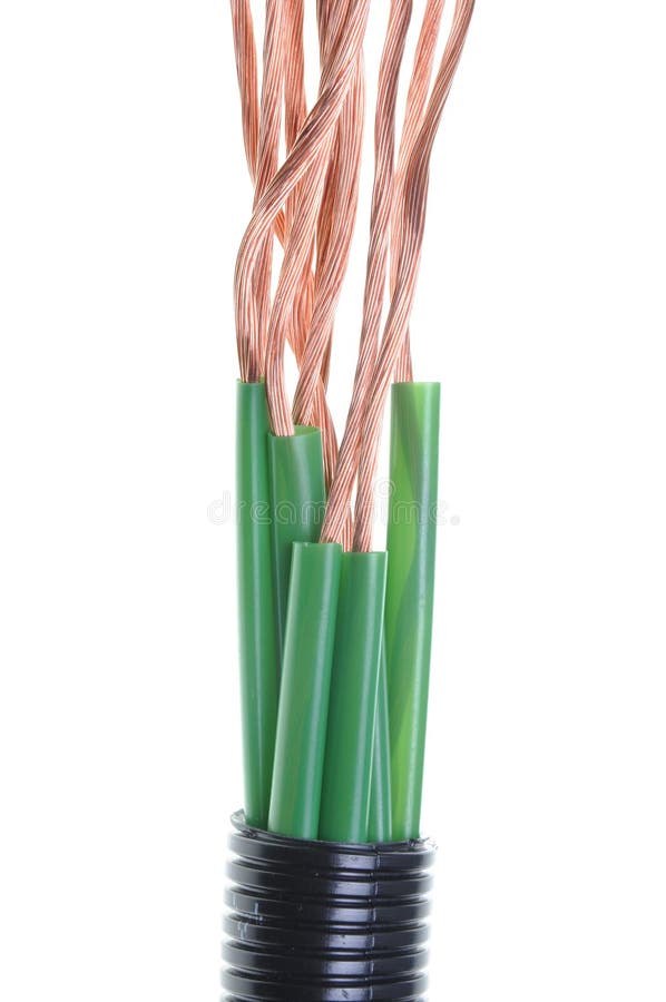 Green energy, copper cable stock photo. Image of copper - 36204054