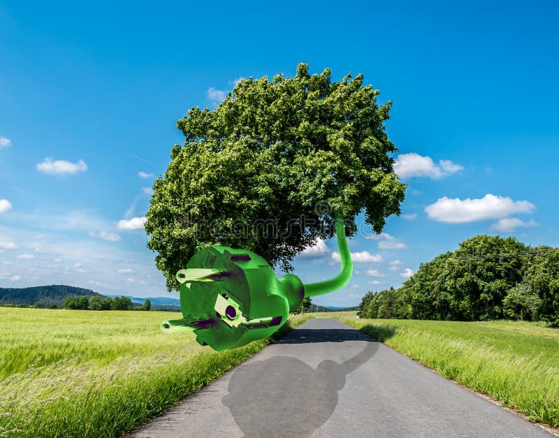 Green Energy Eco Electricity Environmental Protection Stock Photo ...