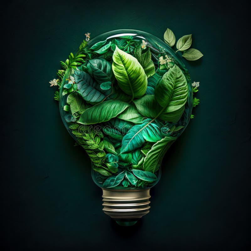 Green Energy and Environmental Friendly Technology Concept. Stock ...