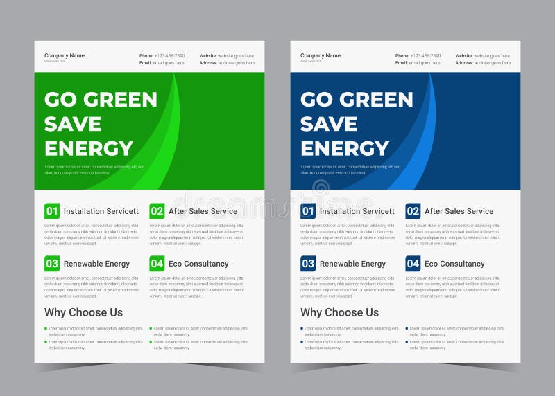 Solar Energy Flyer. Green Energy Flyer. Solar Power Template. Green ...