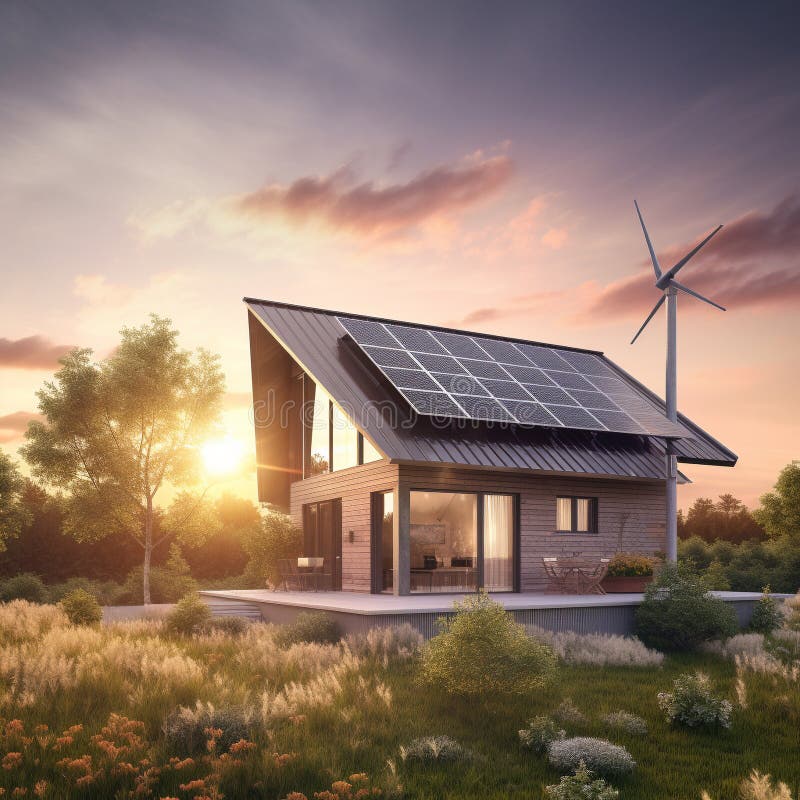 Green Energy. Generative Ai Illustration Stock Illustration ...