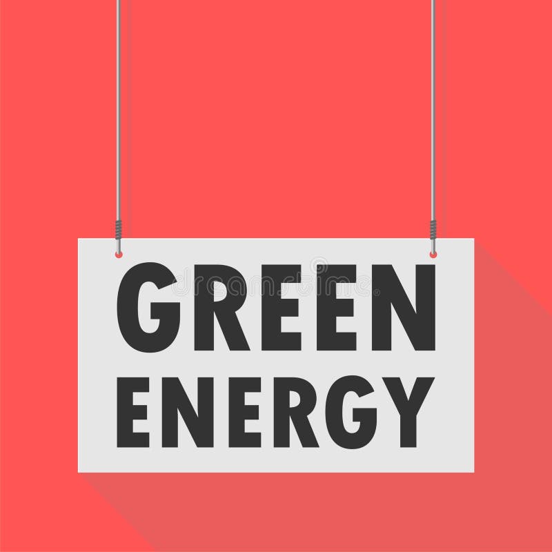 Green energy Hanging Sign stock vector. Illustration of company - 97374609