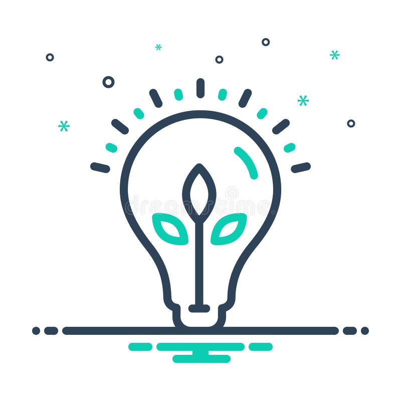 Mix Icon for Green Energy, Green and Electricity Stock Vector ...