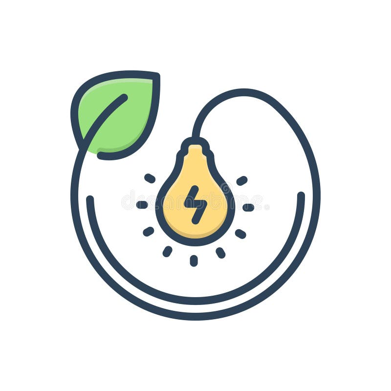 Color Illustration Icon for Green Energy, Green and Electric Stock ...