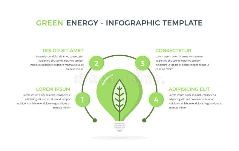 Green Energy Infographics stock vector. Illustration of circle - 272241955