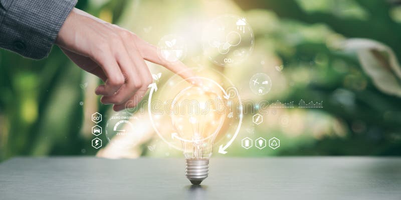 Green Energy Innovation Concept and Environmentally Friendly Energy ...