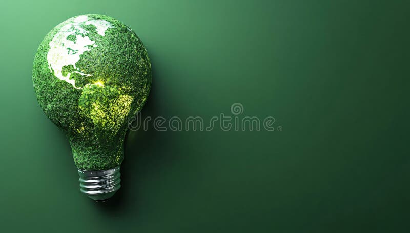 Green Energy Light Bulb Globe Eco Concept High Quality Image Stock ...