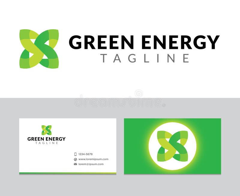 Green energy logo stock vector. Illustration of design - 43636239