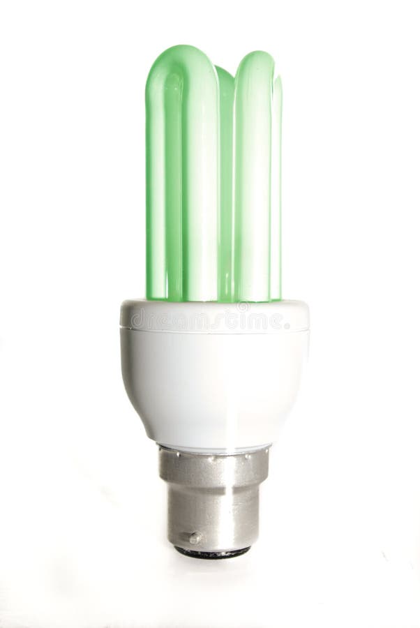 Green Energy Saver Light Bulb Stock Image - Image of green, closeup ...