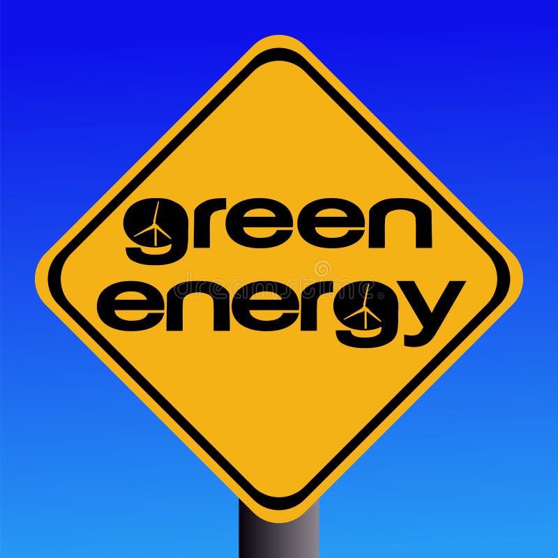 Green energy sign stock vector. Illustration of green - 6369246