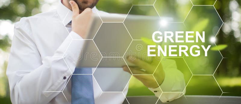 Green Energy Sources for Clean and Healthy Future of Planet. Stock ...