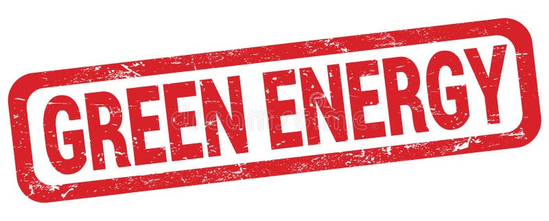 GREEN ENERGY Text Written on Red Rectangle Stamp Stock Illustration ...