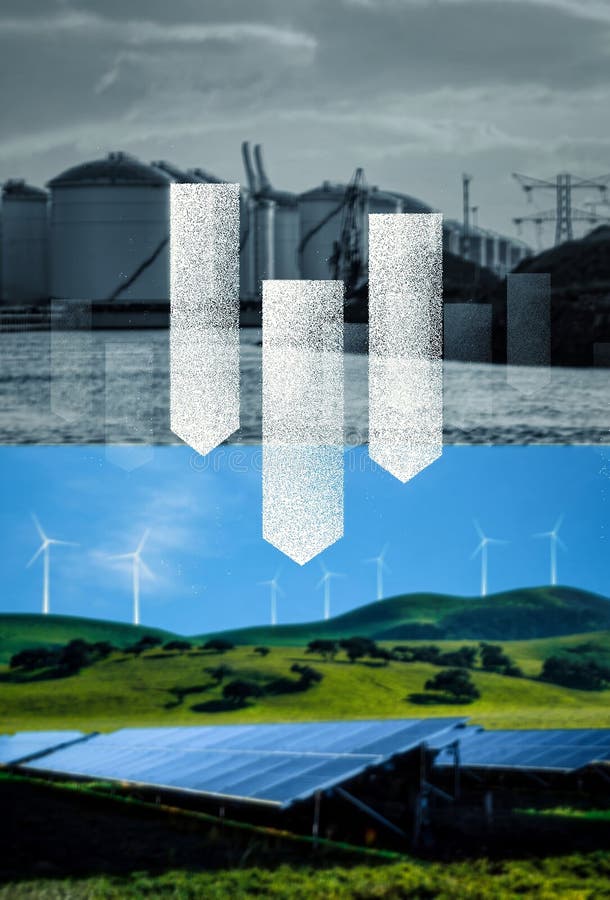 Green Energy Transition To Fossil Fuel Stock Image - Image of friendly ...