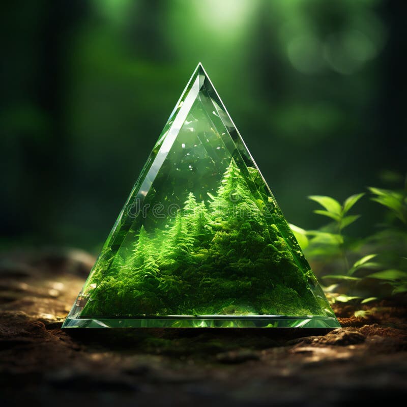 Green Energy Triangle stock illustration. Illustration of nature ...