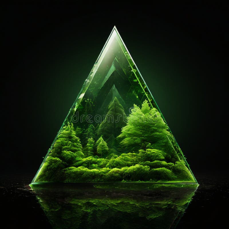 Green Energy Triangle stock illustration. Illustration of winning ...