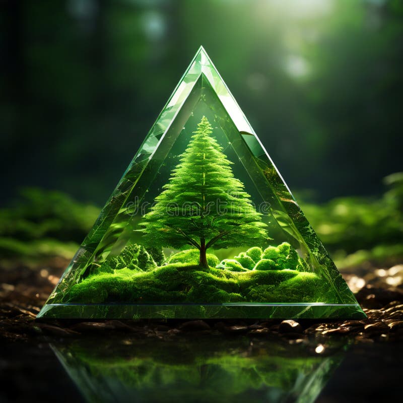 Green Energy Triangle stock illustration. Illustration of open - 311964365