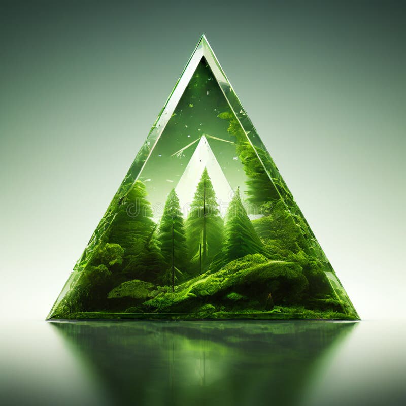 Green Energy Triangle stock illustration. Illustration of power - 311964368