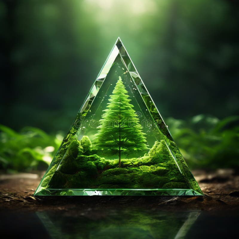 Green Energy Triangle stock illustration. Illustration of award - 311964282