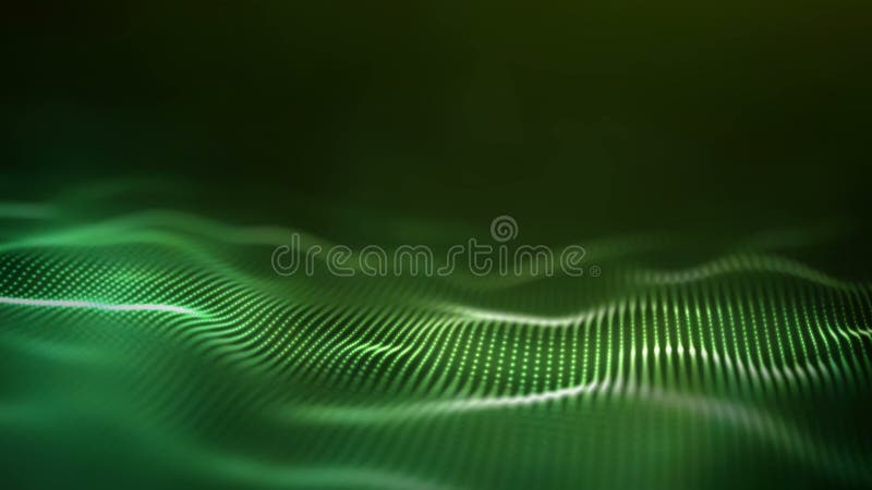 Green Energy Wave Animation. 4k Seamless Loop Stock Footage - Video of ...