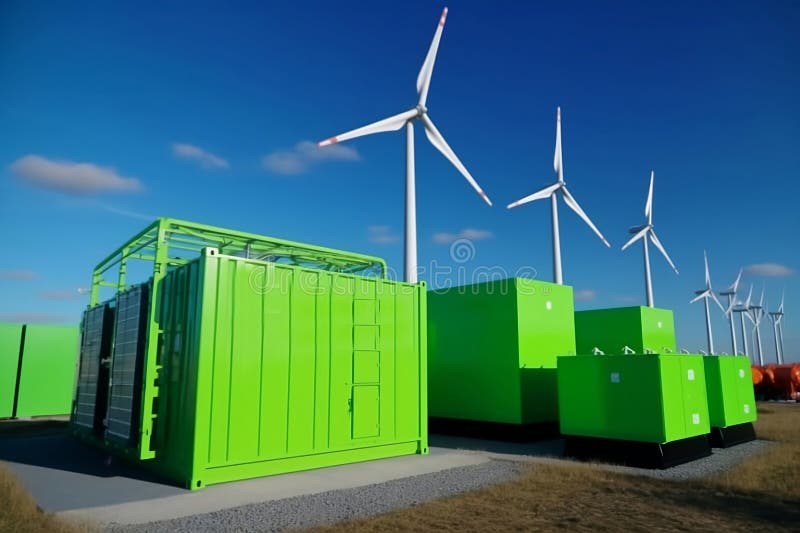 Green Energy. Windmills. Alternative Energy Sources. Generative AI ...