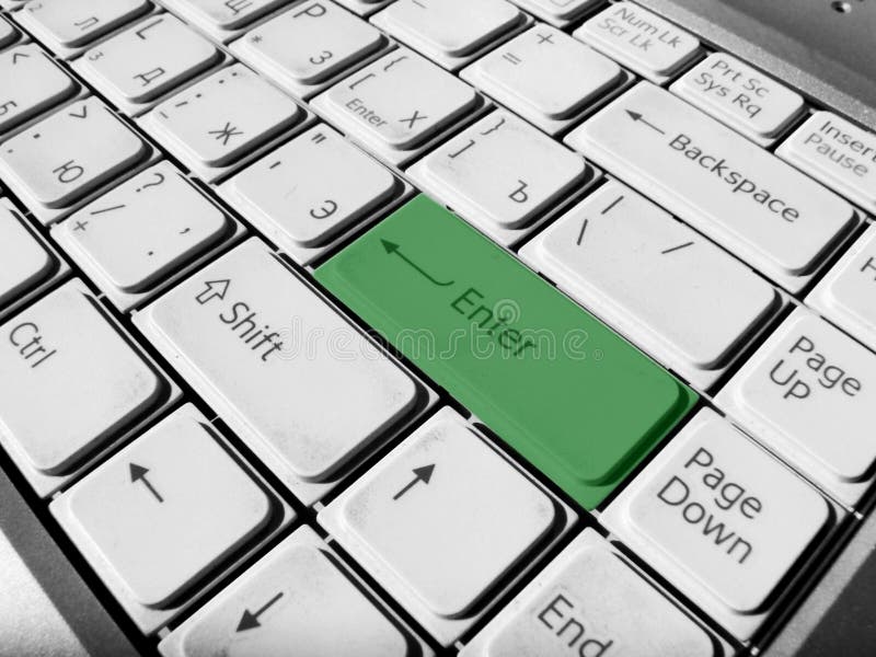 Green enter stock image. Image of internet, network, computer - 10726459