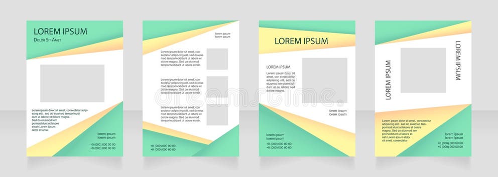 Green Environment Blank Brochure Layout Design Stock Vector ...