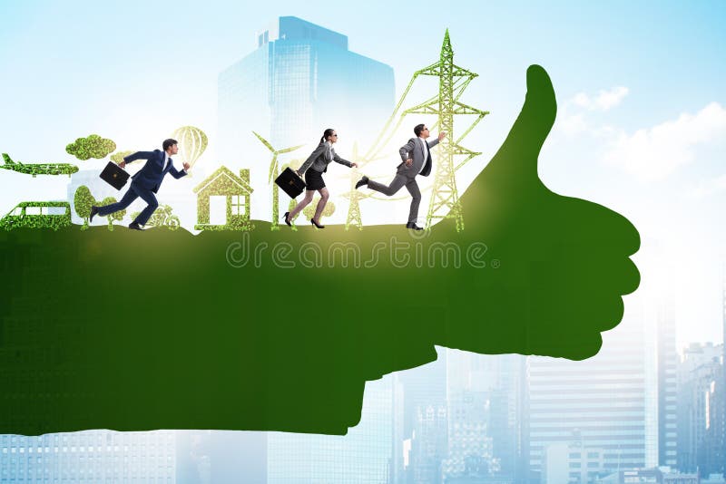 Green Environment Concept with Business People Stock Photo - Image of ...