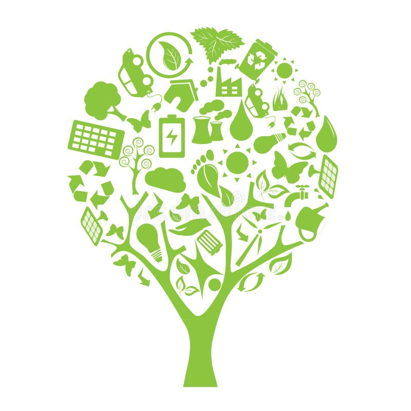 Green environment eco tree stock vector. Illustration of organic - 18144517