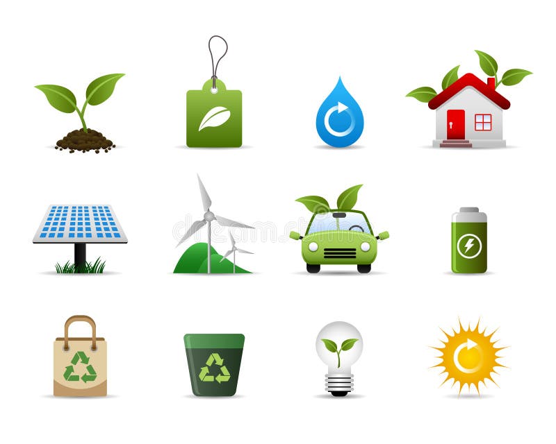 Green Environment Icon stock vector. Illustration of paper - 15003449