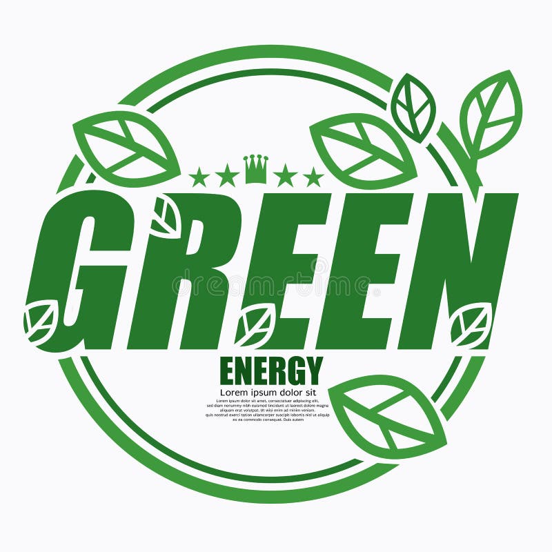 Green Environment Label Logo Concept Vector Stock Vector - Illustration ...