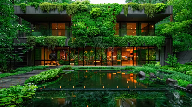 Green Environment and Trees, Eco-friendly Design Stock Illustration ...