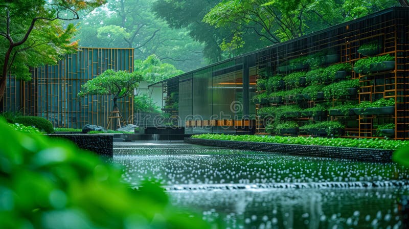 Green Environment and Trees, Eco-friendly Design Stock Illustration ...