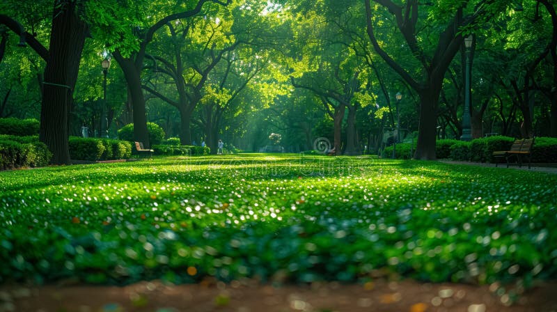 Green Environment and Trees, Eco-friendly Design Stock Illustration ...