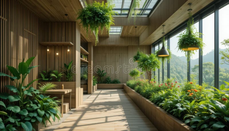 Green Environment and Trees, Eco-friendly Design Stock Illustration ...