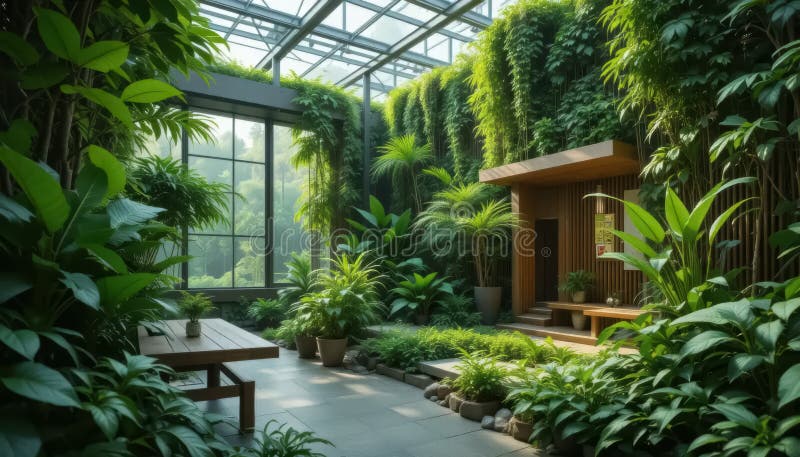 Green Environment and Trees, Eco-friendly Design Stock Illustration ...