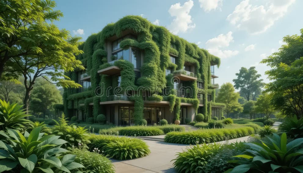 Green Environment and Trees, Eco-friendly Design Stock Illustration ...