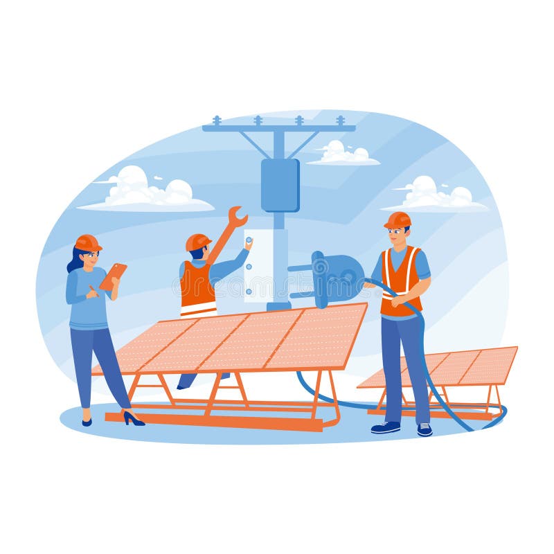 Green and Environmentally Friendly Energy. Engineers and Technicians ...