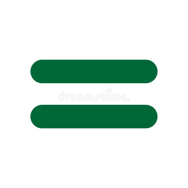Green Equal Icon, Flat Illustration of Equal â€“ Vector Stock Vector ...