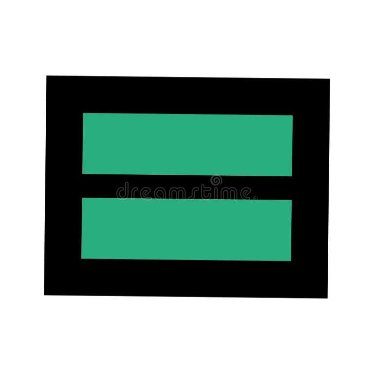Green Equal Math Symbol. Vector Stock Vector - Illustration of equal ...