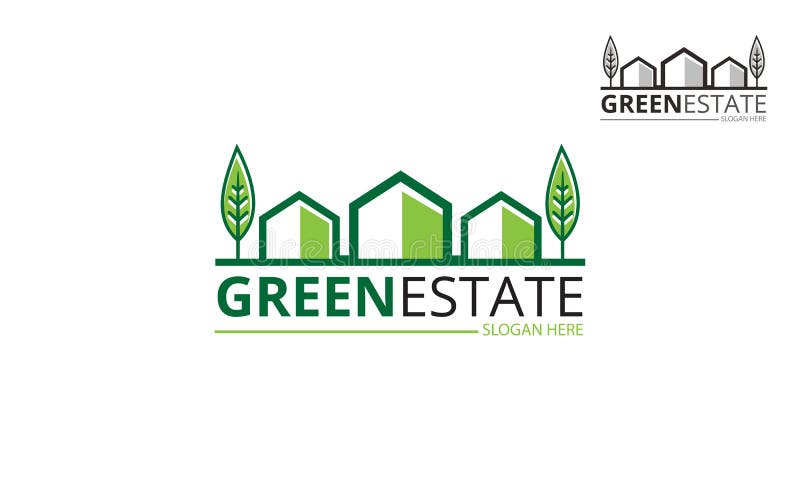 Green estate stock vector. Illustration of green, properties - 102073193