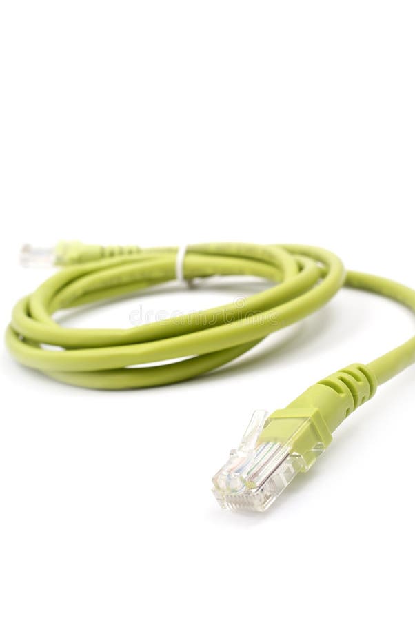 Green Ethernet Cable stock photo. Image of plug, green - 6414260