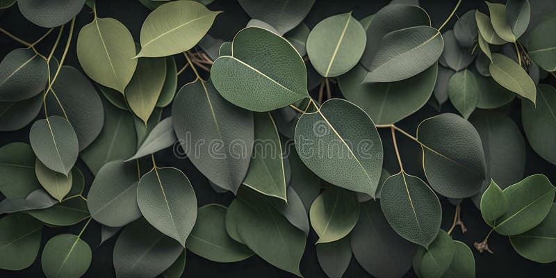 Green Eucalyptus Leaves Texture Stock Illustration - Illustration of ...